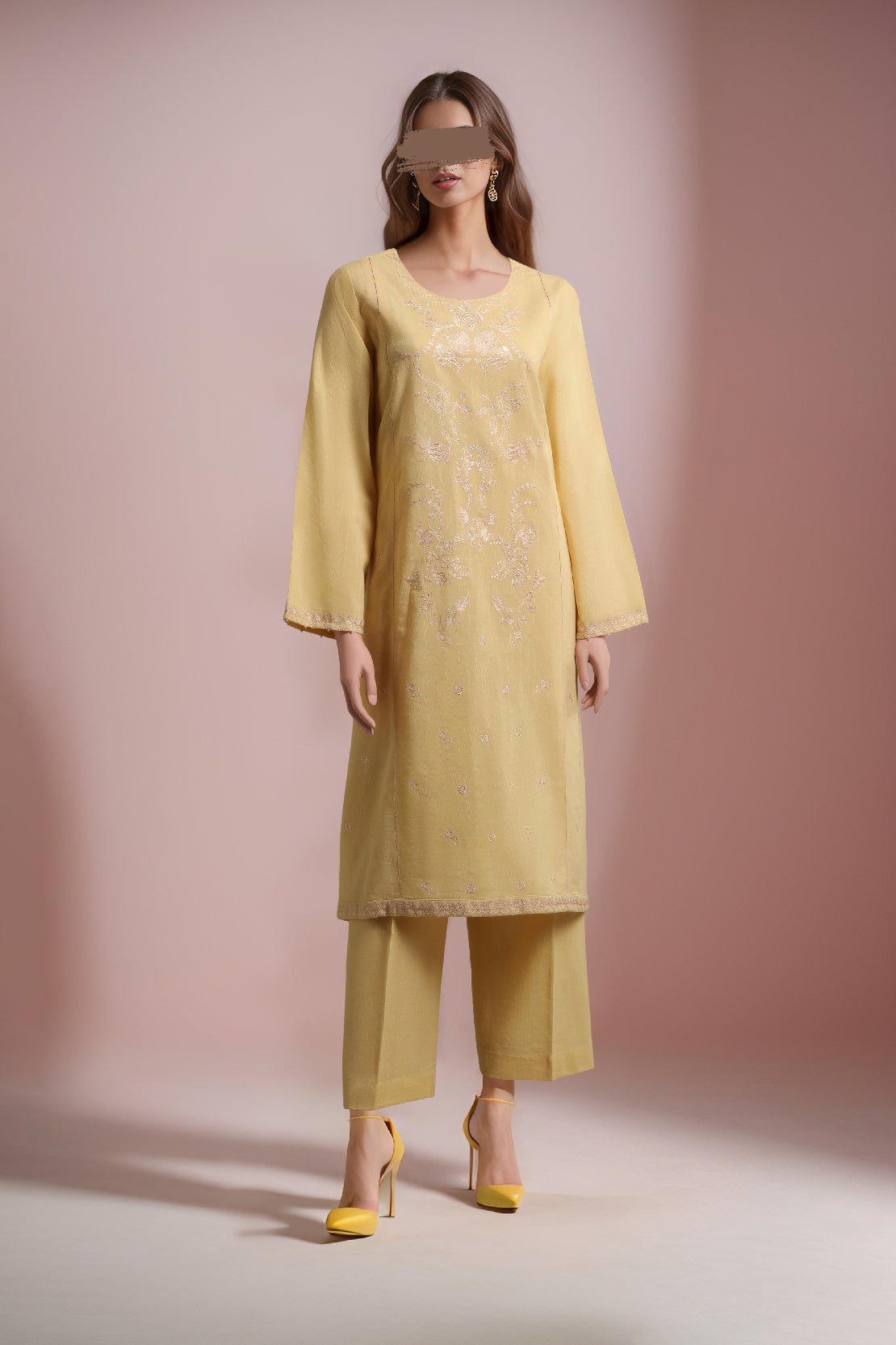 Unstitched Cross Hatch Embroidered Shirt Embroidered – Saya