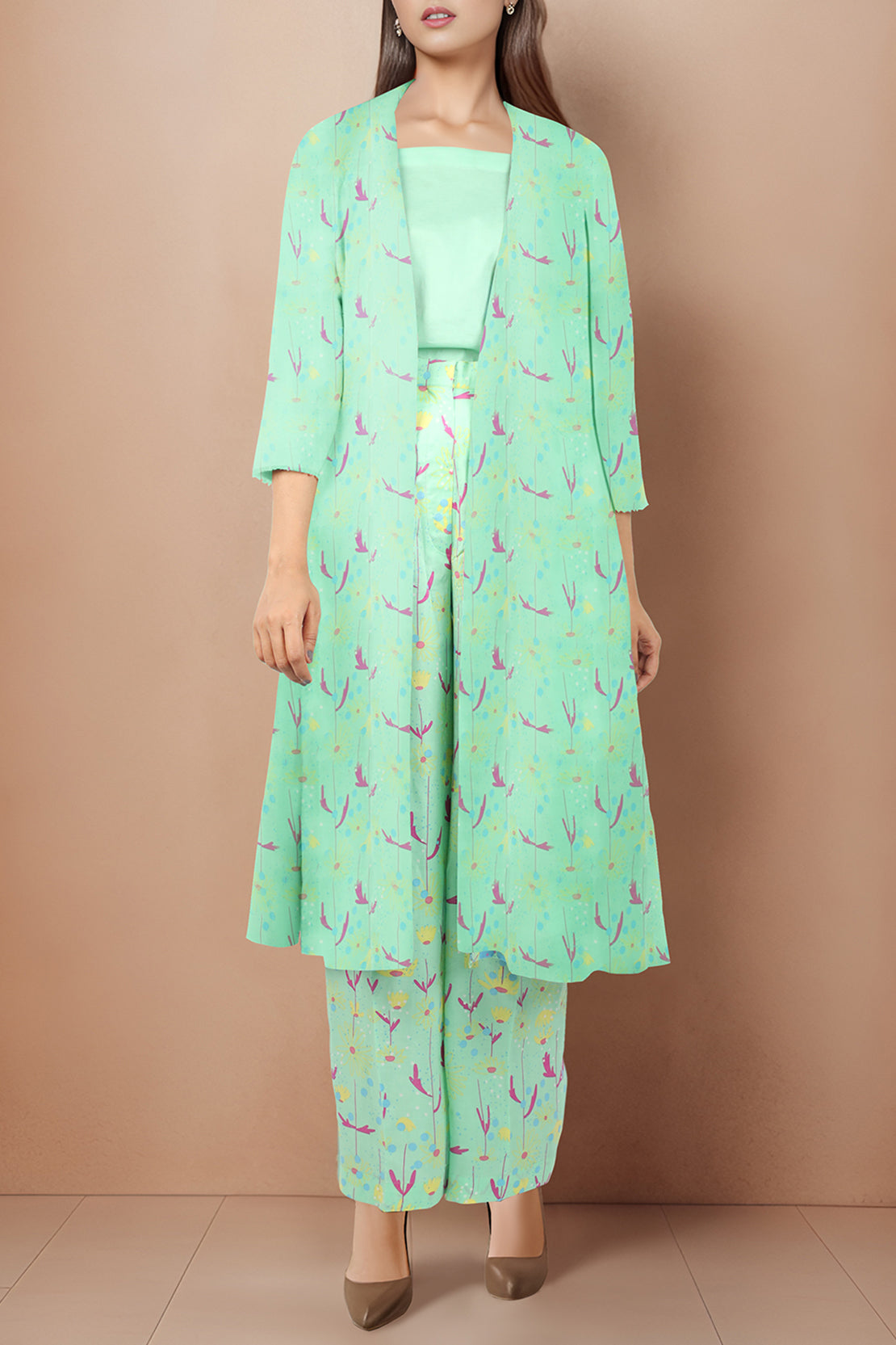 Unstitched Printed Lawn 2 Piece (Shirt/Trouser) – SAYA