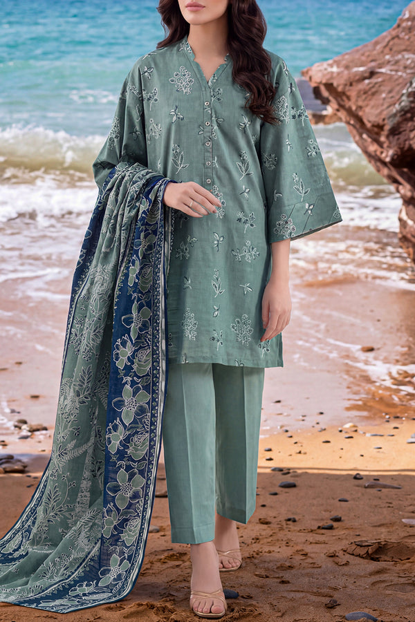 Lawn 3-Piece Unstitched Printed & Embroirdered Collection-420062298344 ...