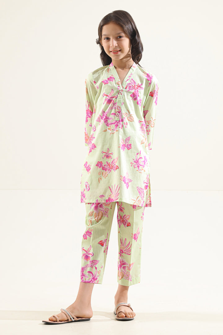 Printed Lawn Stitched 2 Piece (Shirt/Trouser) For Kids – SAYA