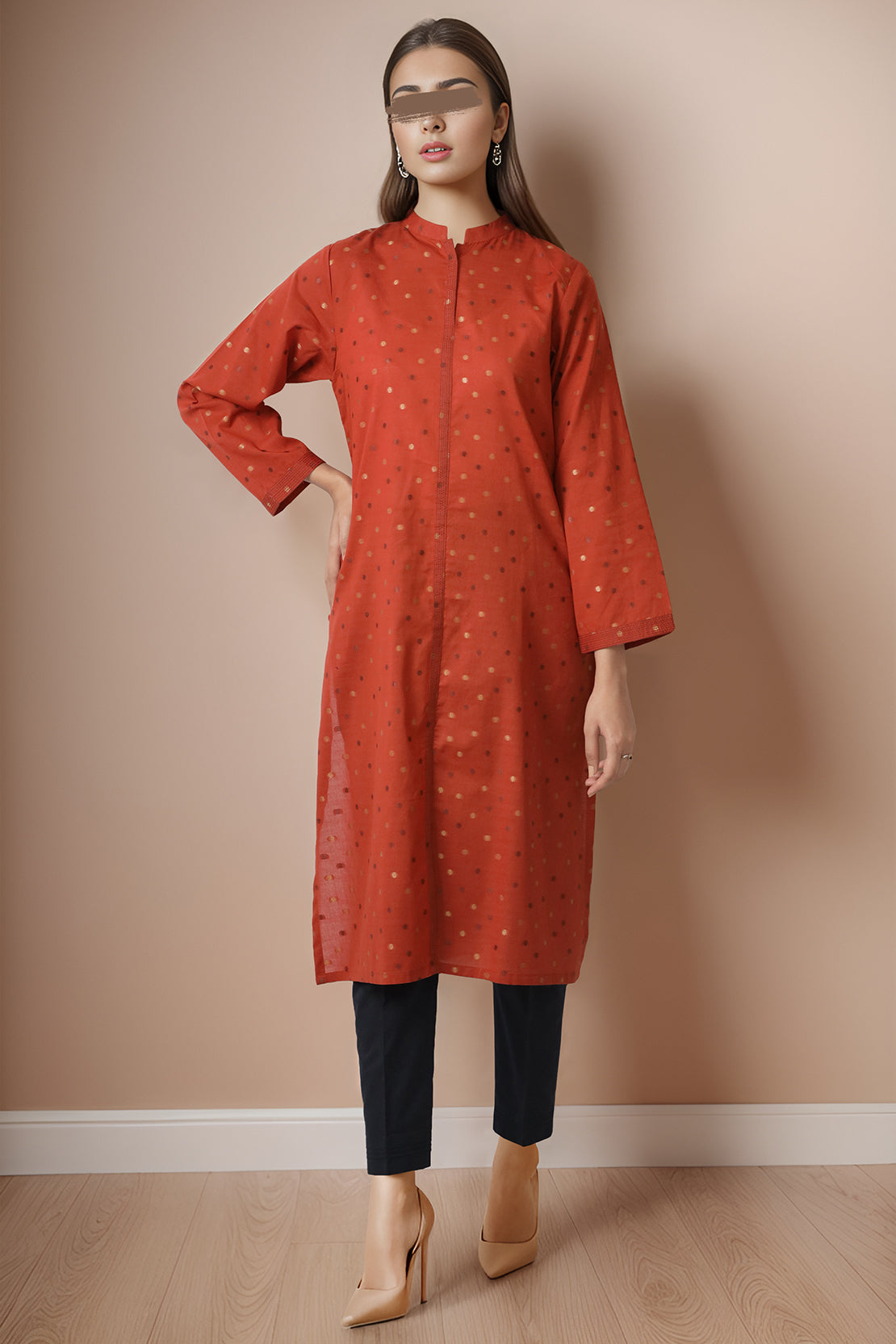 Jacquard Cotton Stitched Shirt – SAYA