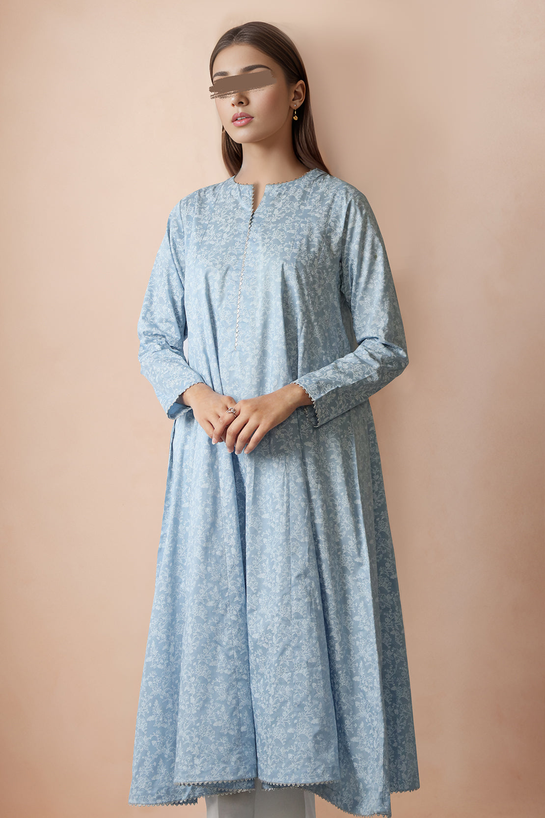 Printed Cambric Stitched Shirt – Saya