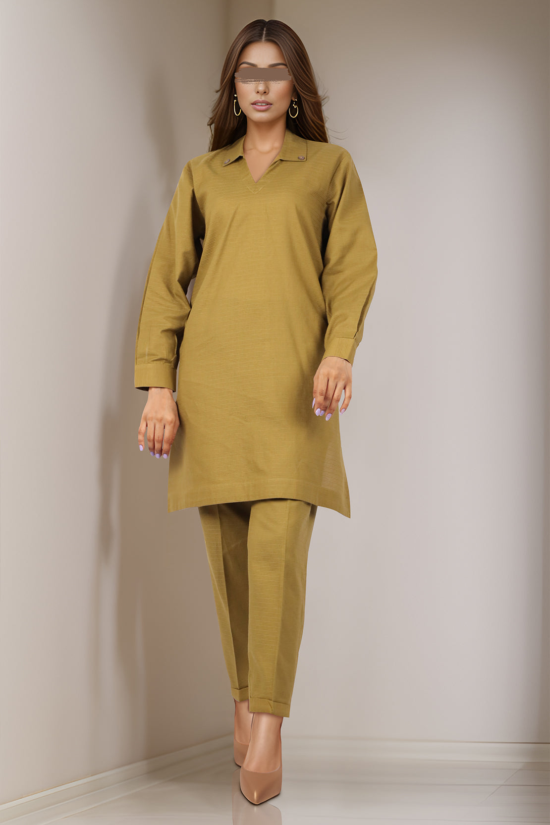 Cotton Jacquard Stitched 2 Piece (Shirt/Trouser) – Saya