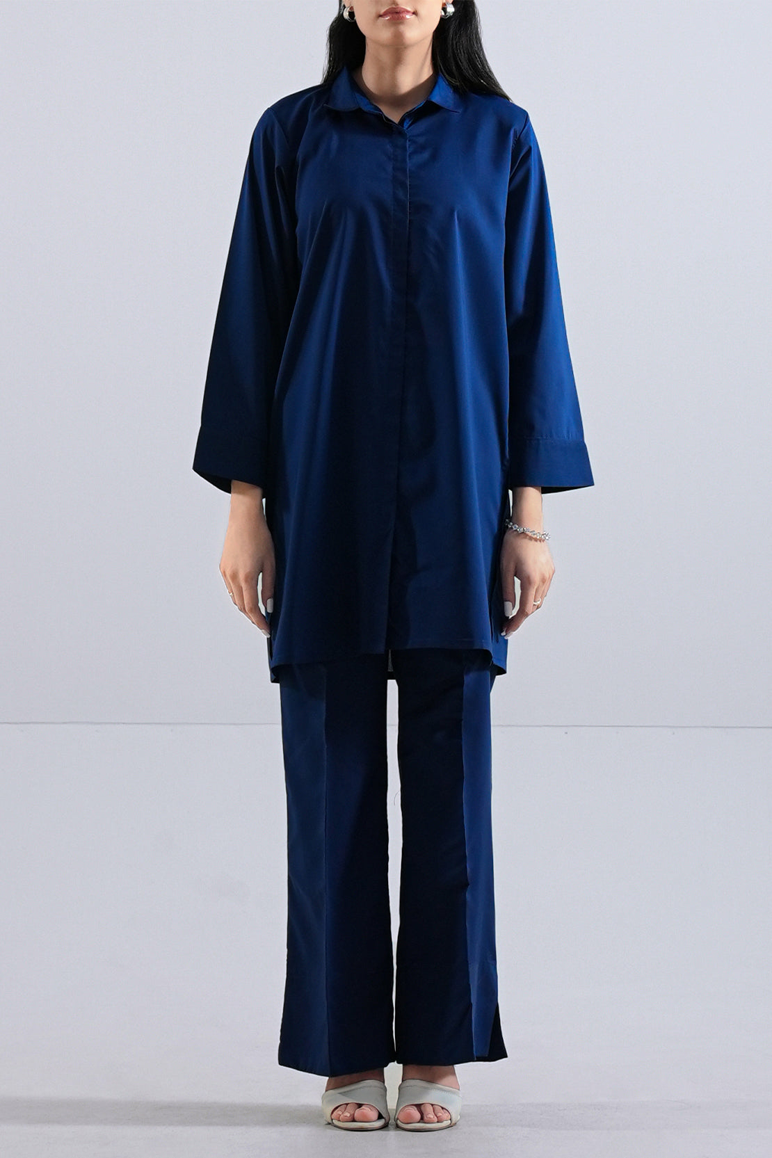 Solid Easy Care Fabric Stitched Shirt – SAYA