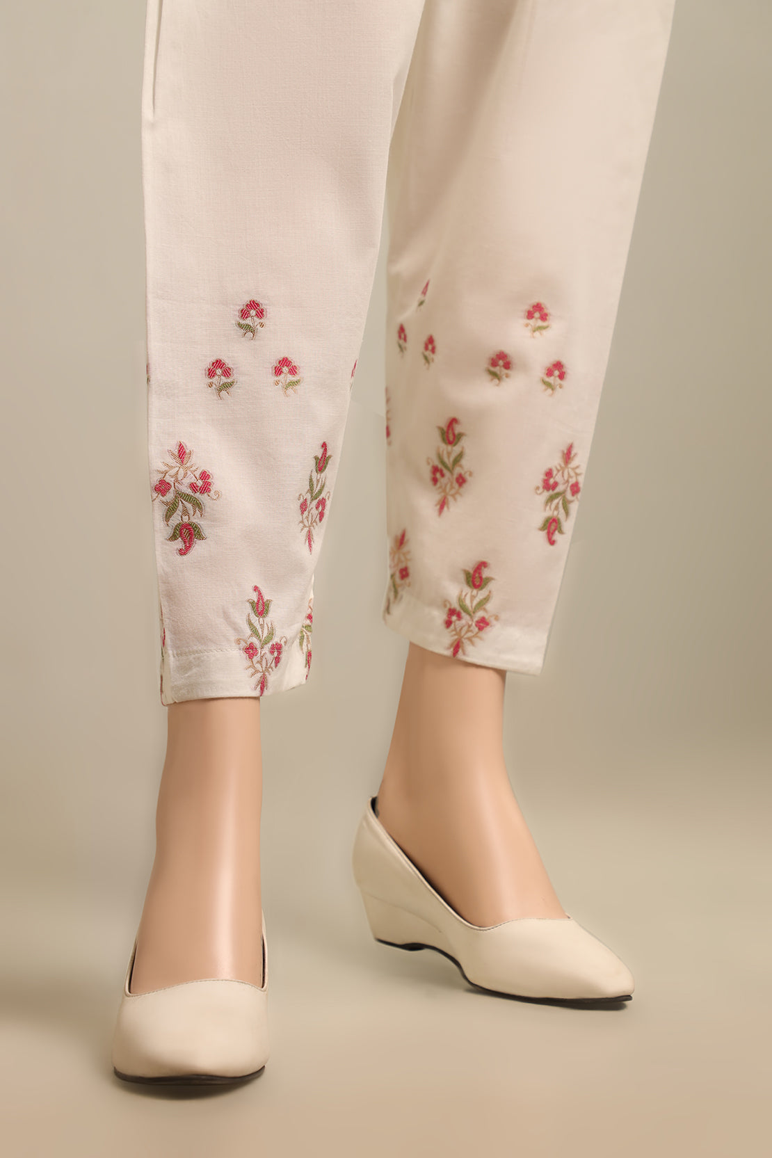 Cotton Jacquard Pants – Saya