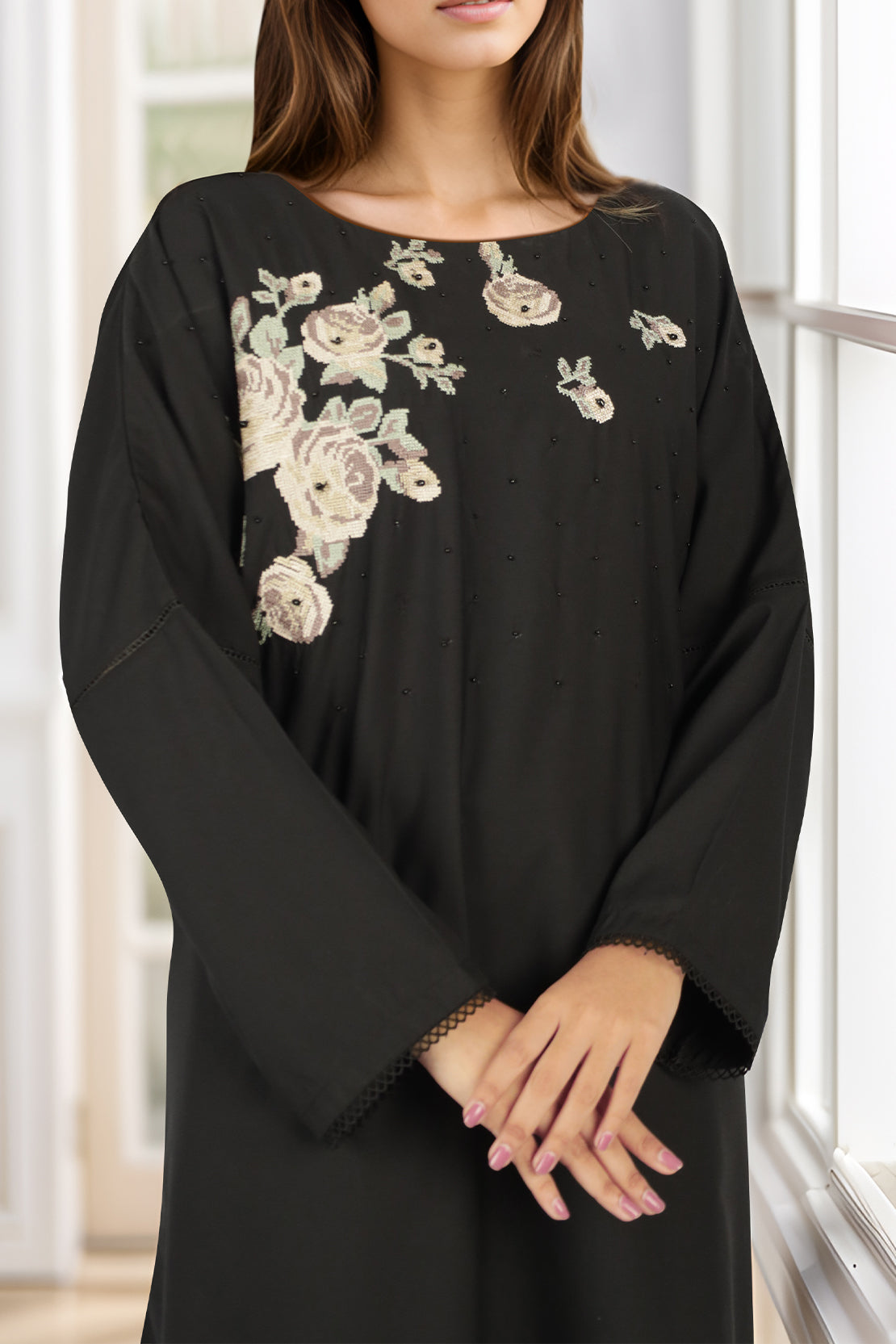 Solid Embroidered Cotton Stitched Shirt – SAYA