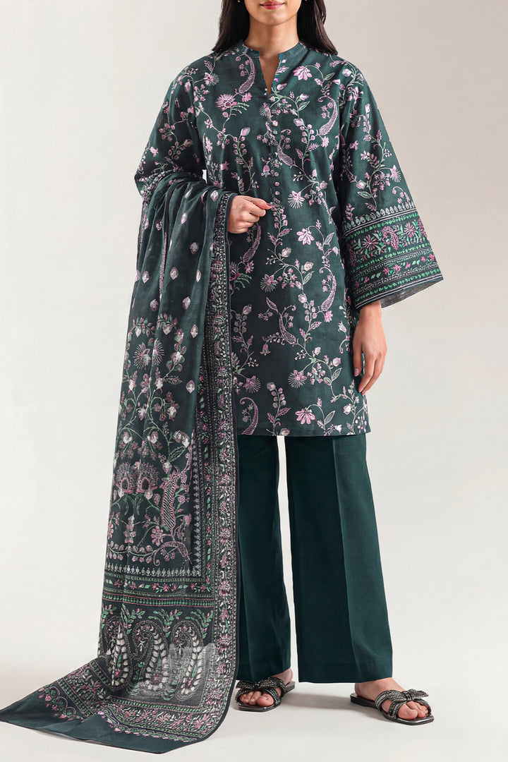 Unstitched Printed Lawn 3 Piece – SAYA