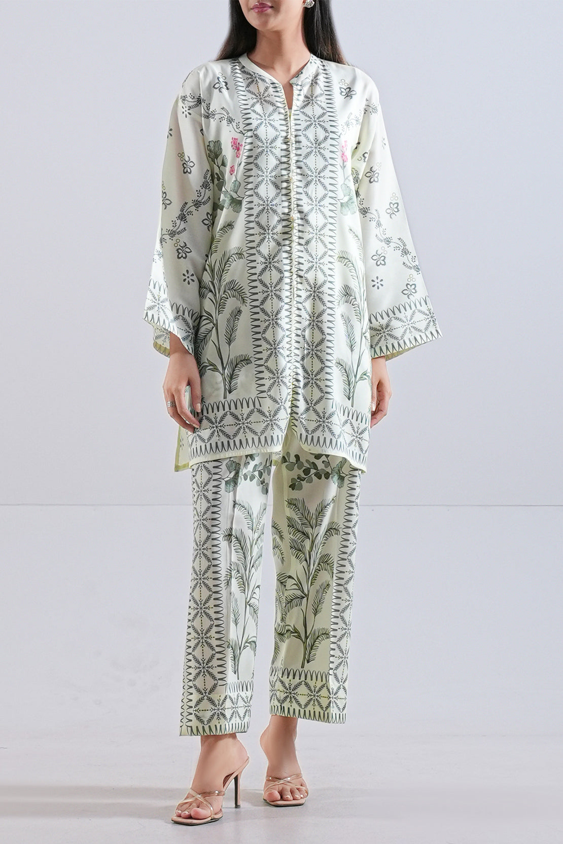 Printed Silk Touch Stitched Shirt – SAYA