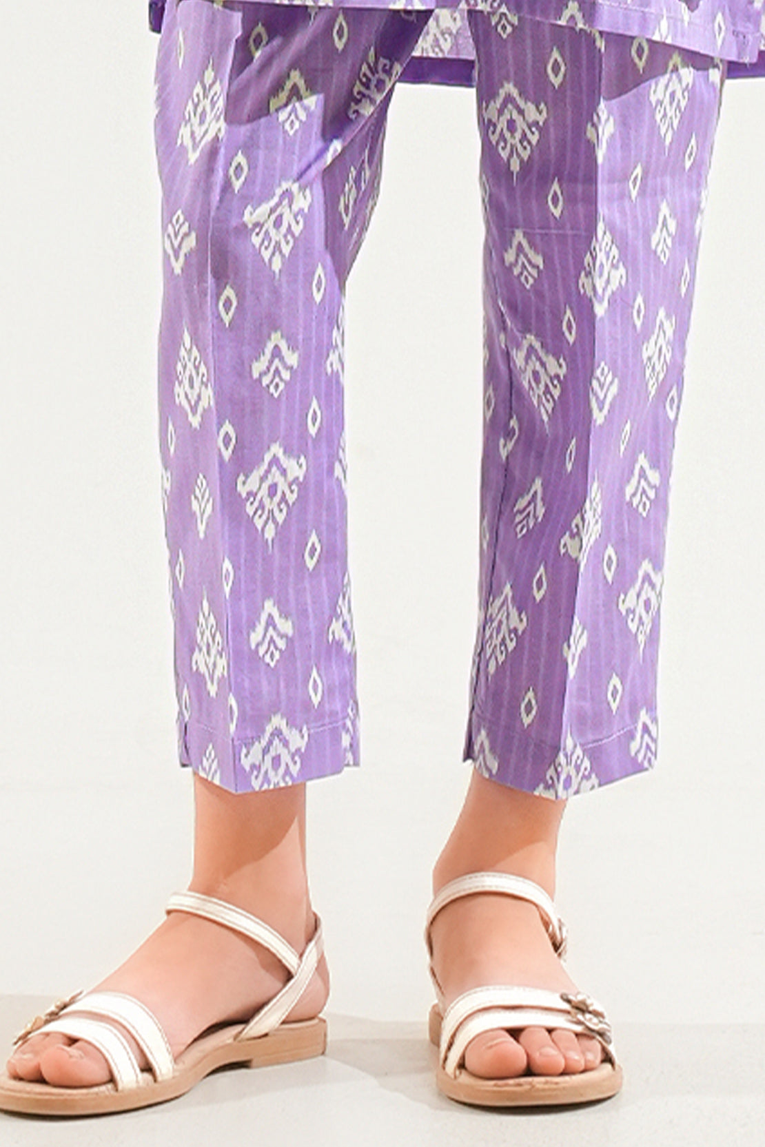 Printed Strip Lawn Pant For Kids – SAYA