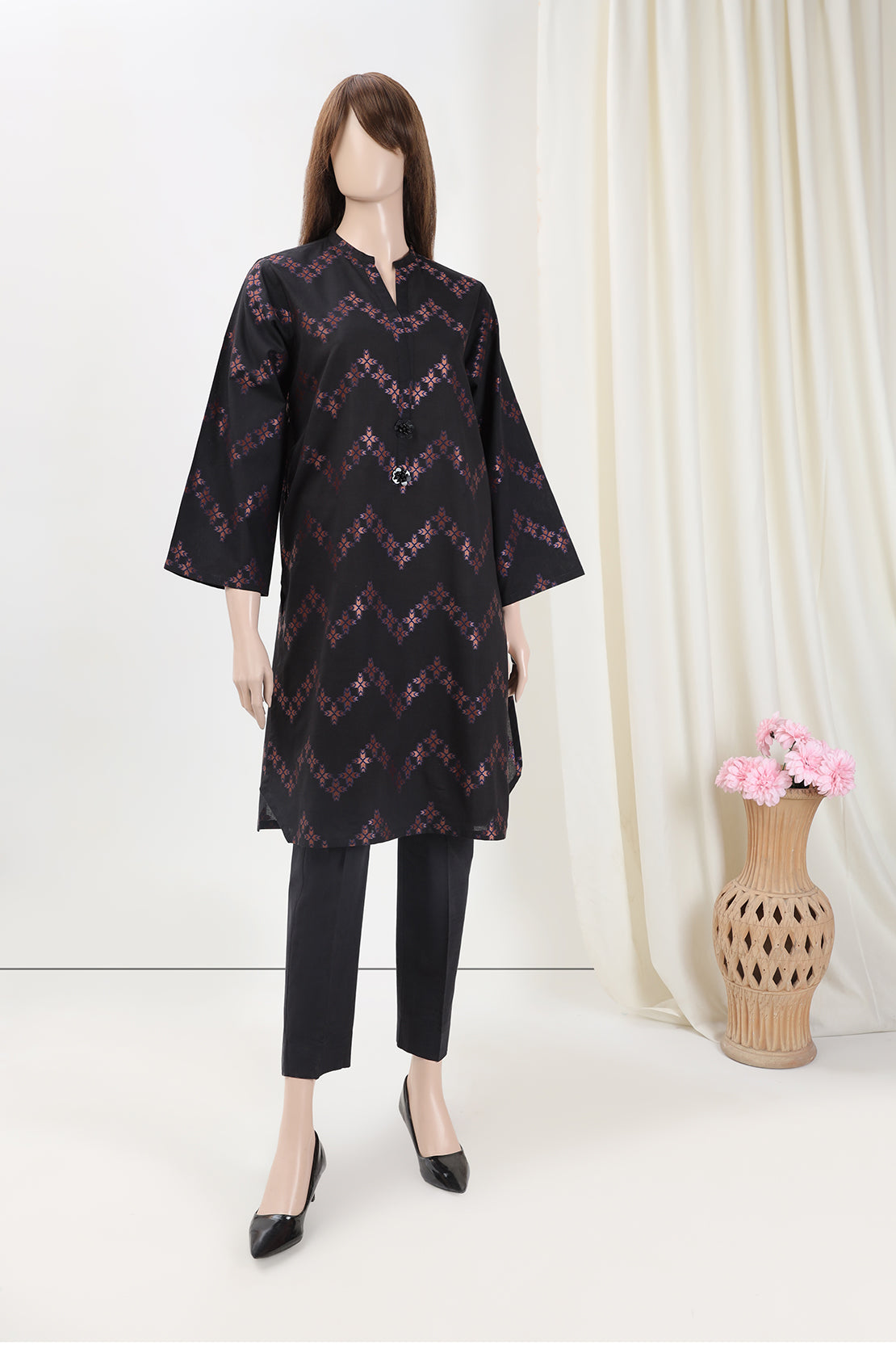 Jacquard Cotton Stitched Shirt – Saya